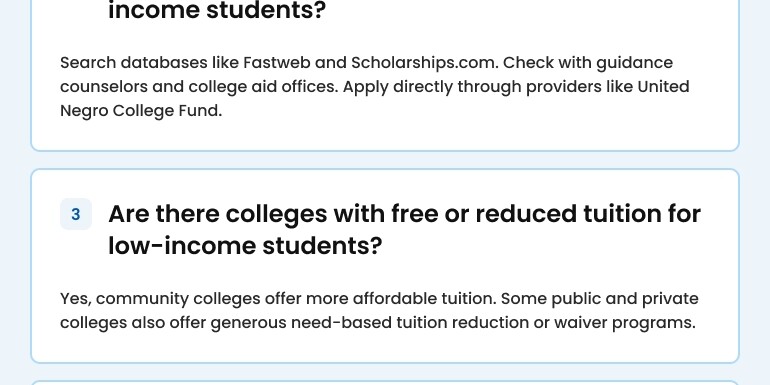 A Guide to Resources for Low-Income Students to Succeed in College