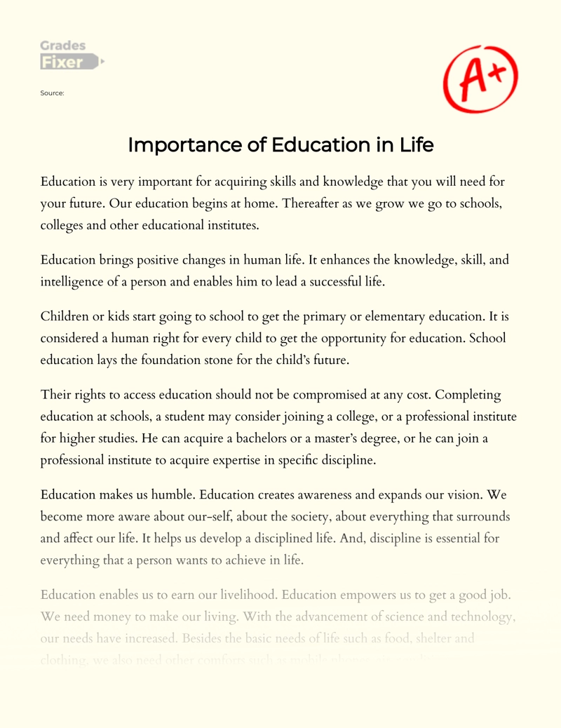 Why Is Education Important Essay Sample Why Is Education Important Why Is Education Important Essay Sample Why Is Education Important